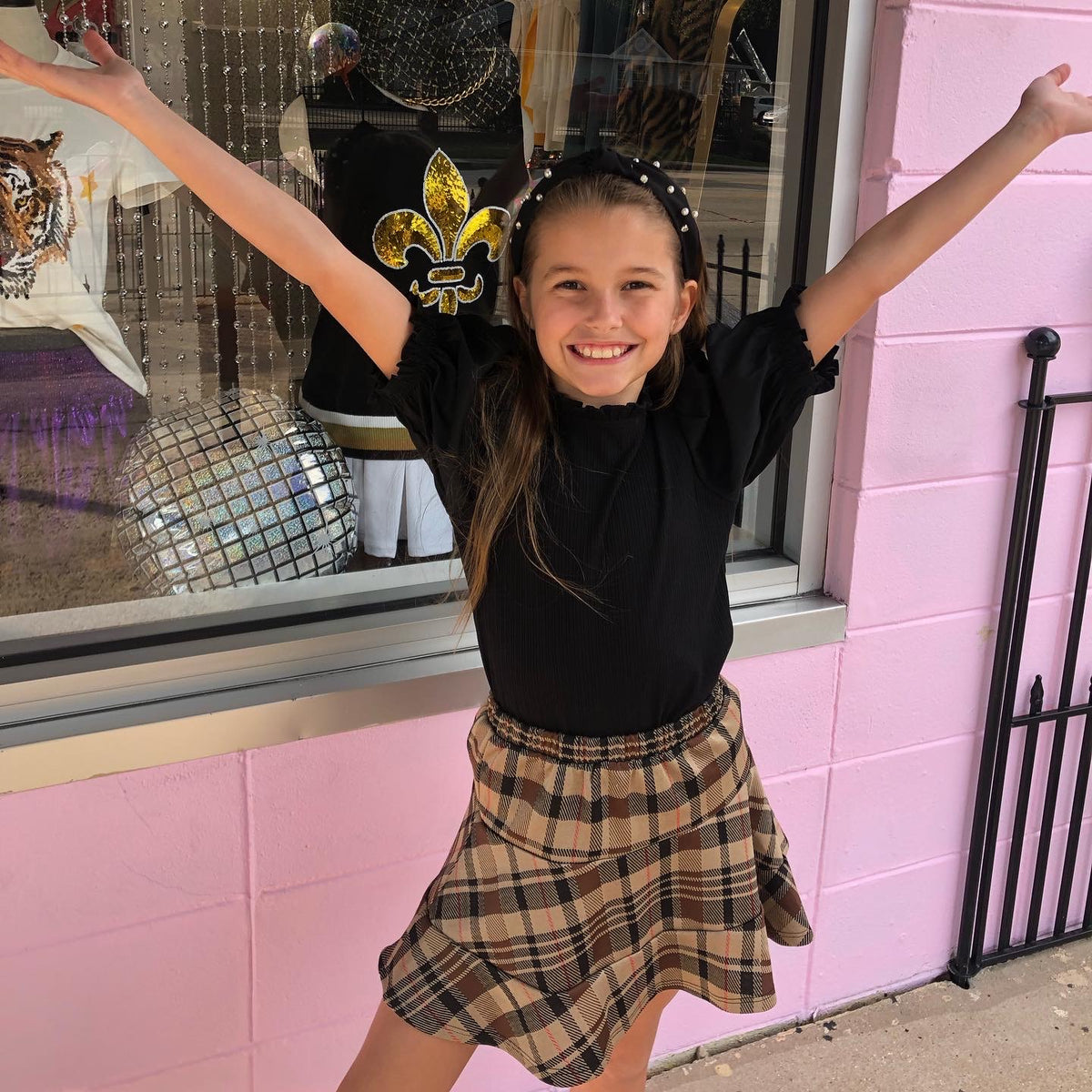 Girls Red and Black Skirt – Myla Boutique